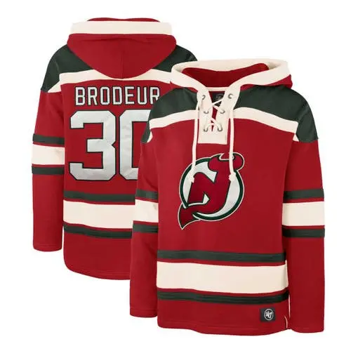 '47 47 Martin Brodeur New Jersey Devils Player Name & Number Lace-up Hoodie