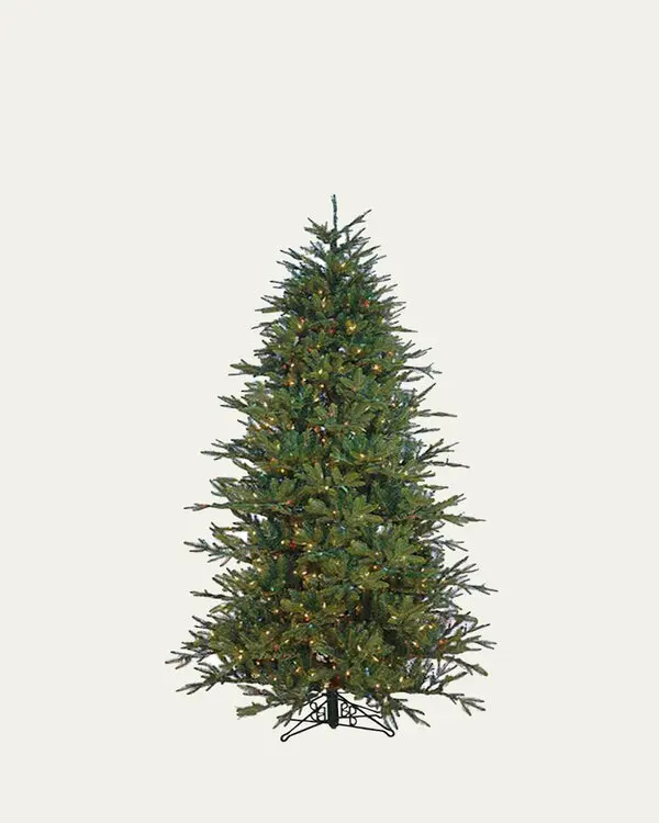 BARCANA 7.5' Slim Alaskan Deluxe Led Prelit Christmas Tree - Green