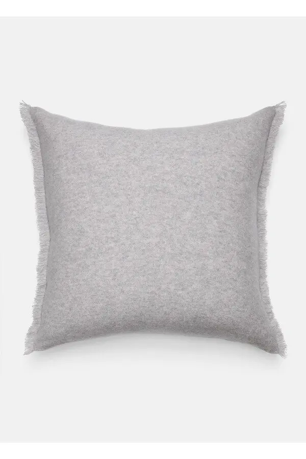 Vince Cashmere Reverse Jersey Pillow - Grey