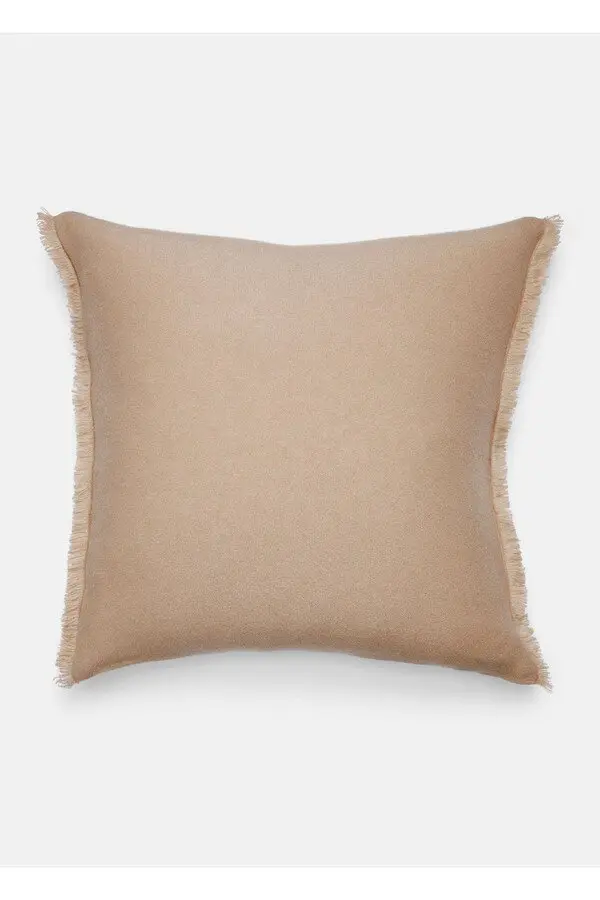 Vince Cashmere Reverse Jersey Pillow - Natural