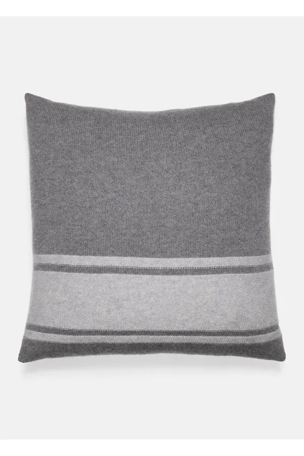 Vince Cashmere Jersey Pillow - Gray