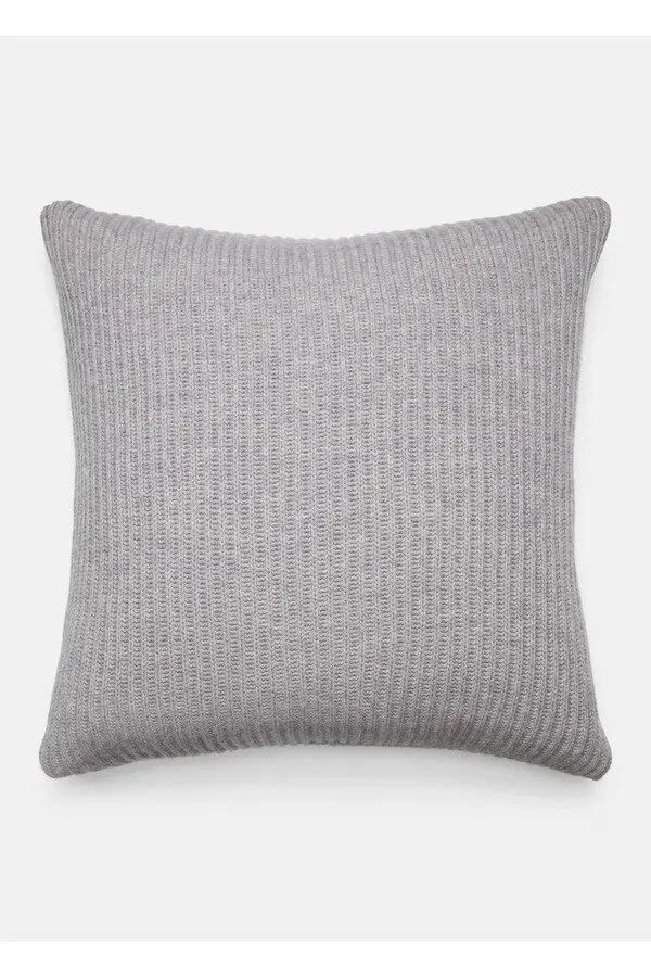 Vince Wool And Cashmere Cardigan-stitch Pillow - Gray