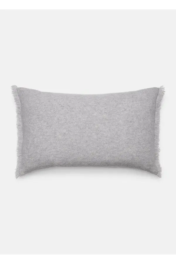 Vince Cashmere Reverse Jersey Rectangle Pillow - Grey