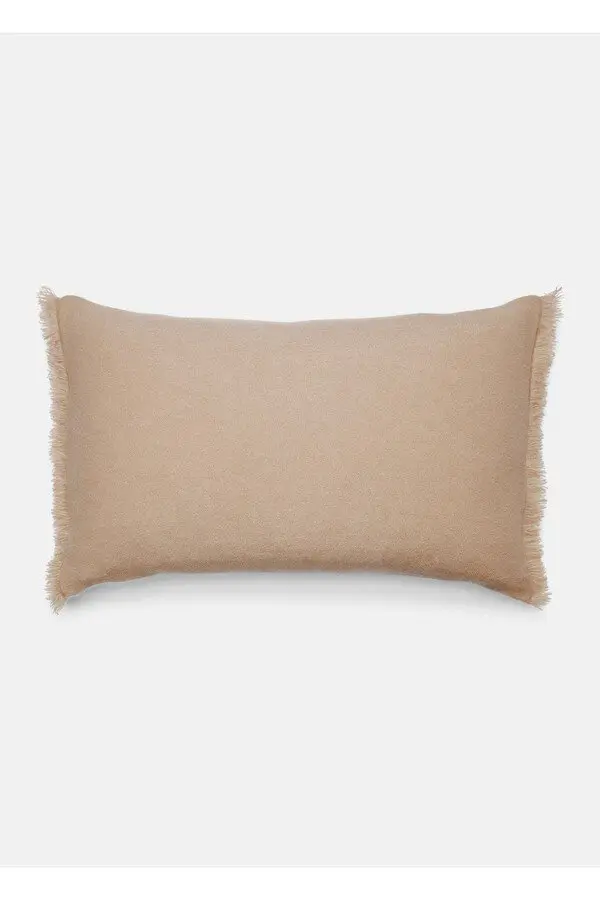 Vince Cashmere Reverse Jersey Rectangle Pillow - Natural