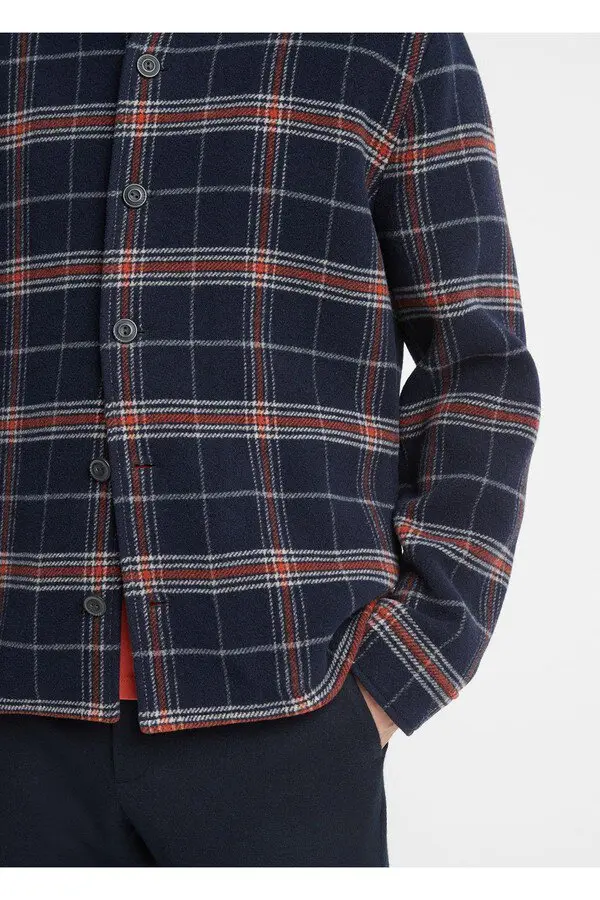 Vince Plaid Wool-blend Shirt Jacket