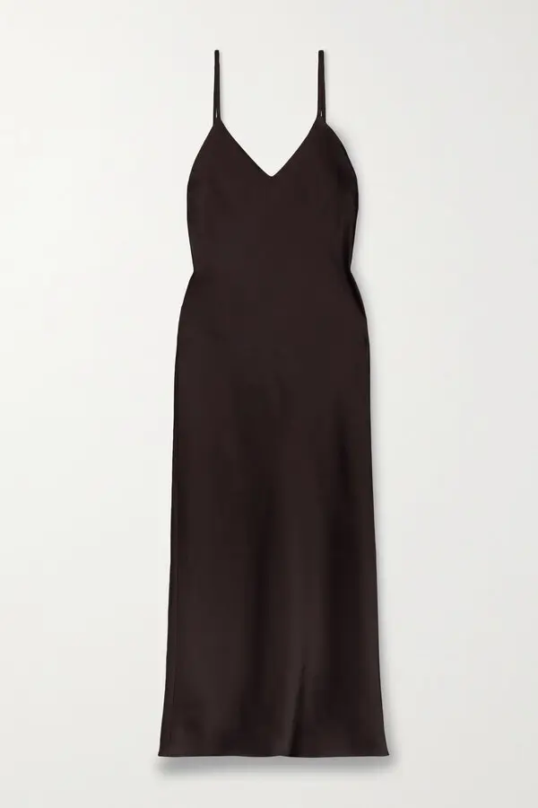 Norma Kamali Satin Midi Dress