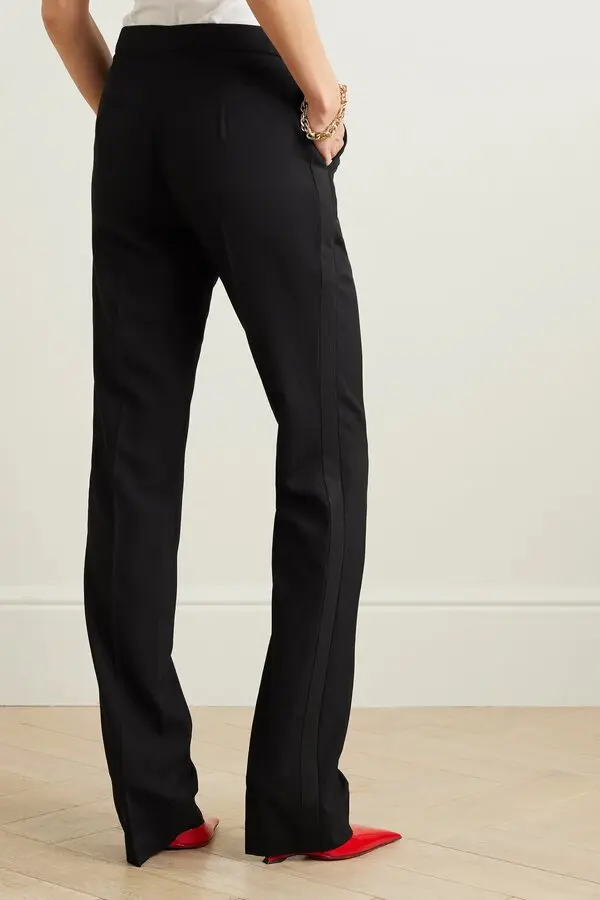 Ralph Lauren Alaina Grain De Poudre Wool Pants