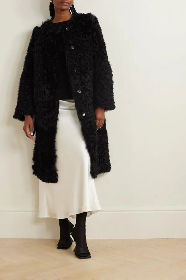 Nour Hammour Net Sustain Sierra Shearling Coat
