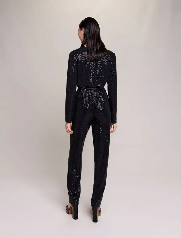 Maje Jumpsuit With Sequins