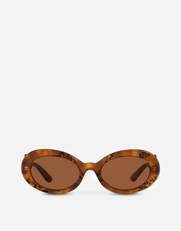 Dolce & Gabbana Dg Crossed Sunglasses - Animal Print