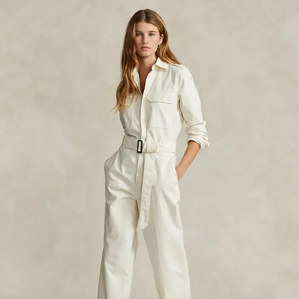 Ralph Lauren Stretch-cotton Twill Jumpsuit