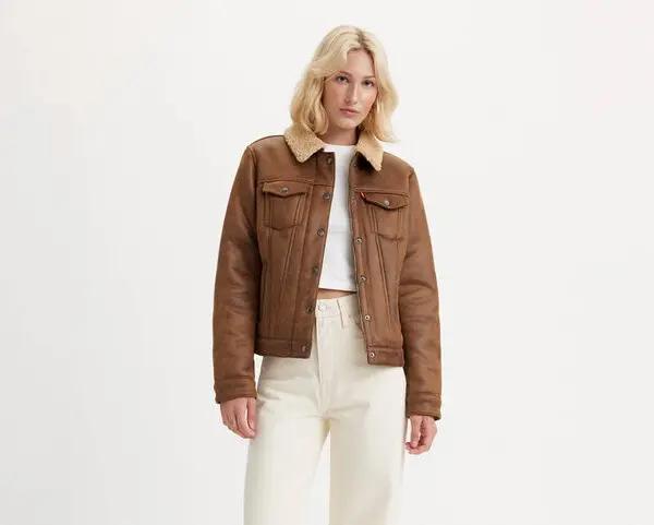 LEVI'S Faux Shearling Trucker Jacket - Sesame