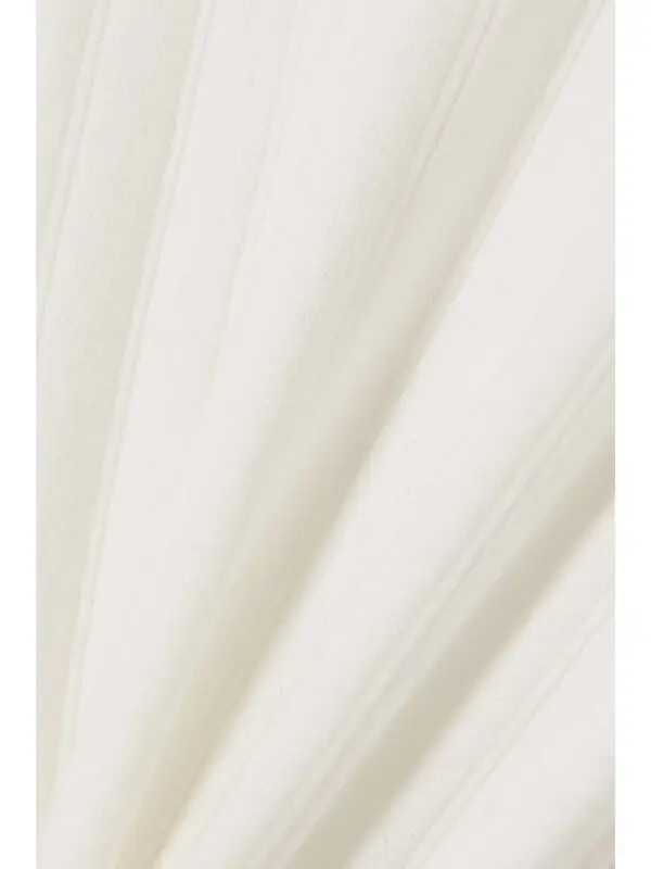 LESET Pointelle-knit Cotton-jersey Top - White