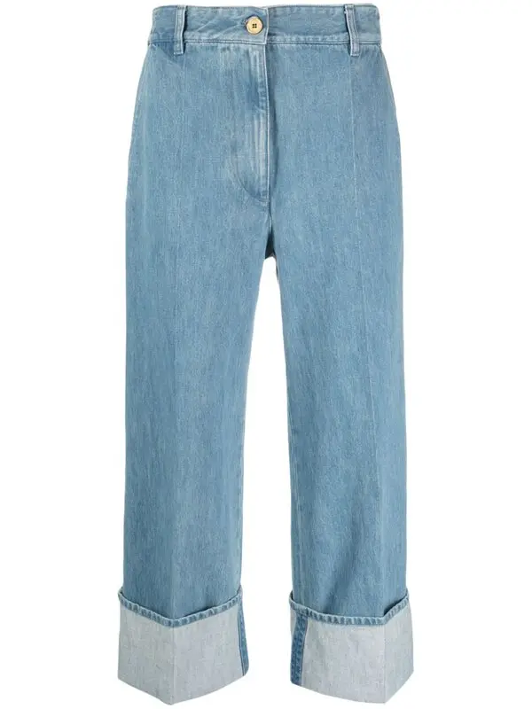 PATOU Iconic Cuffed Jeans - Blue