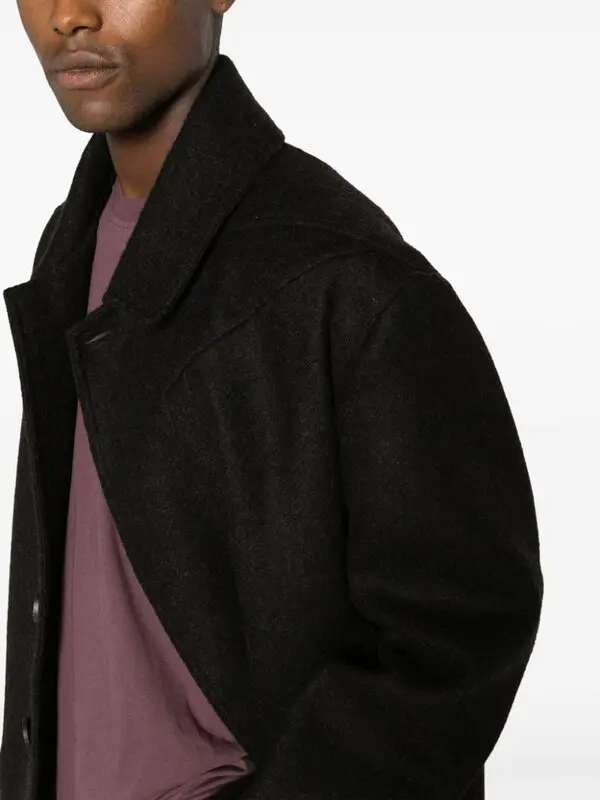 Rick Owens Jumbo Virgin Wool Single-breasted Coat