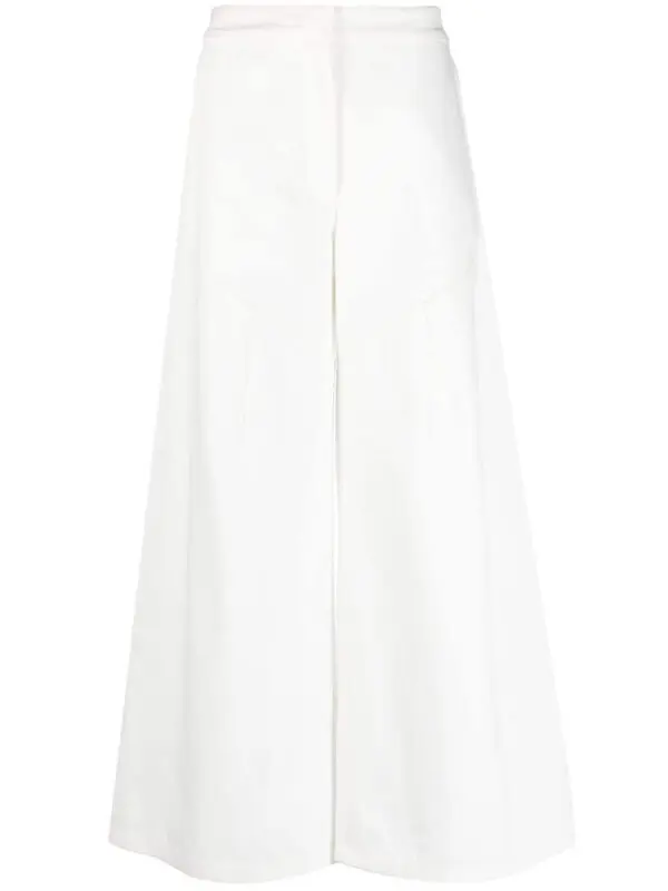 JIL SANDER Wide-leg Trousers - White