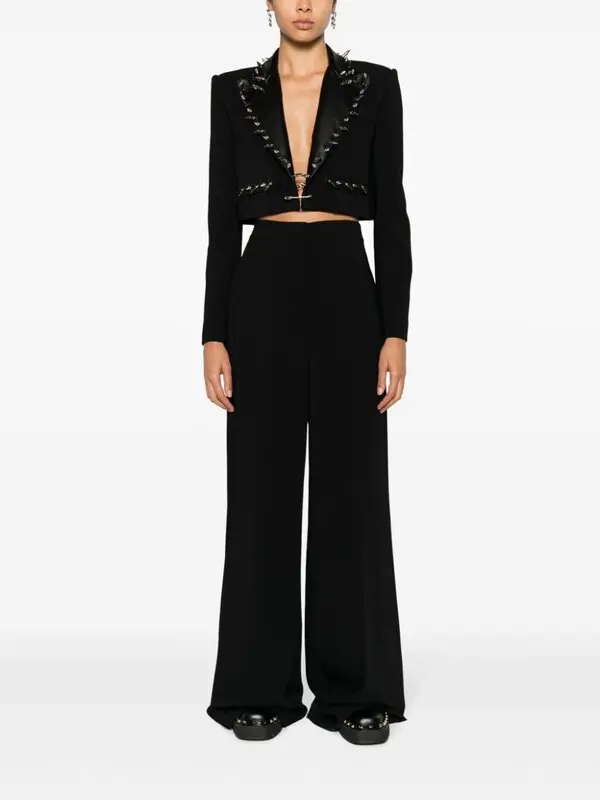 Moschino Spike Stud-embellished Cropped Blazer