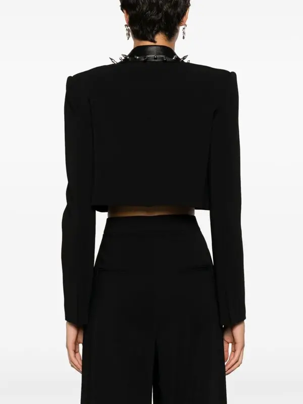 Moschino Spike Stud-embellished Cropped Blazer