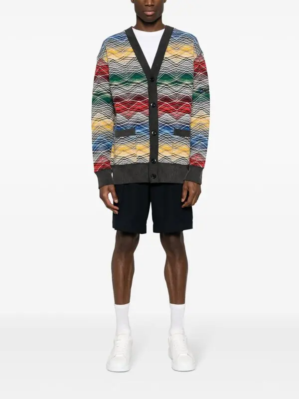 Missoni Zigzag V-neck Cardigan - Grey