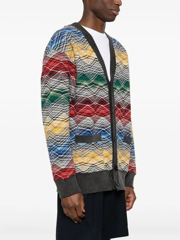 Missoni Zigzag V-neck Cardigan - Grey
