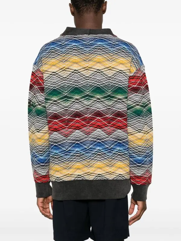 Missoni Zigzag V-neck Cardigan - Grey