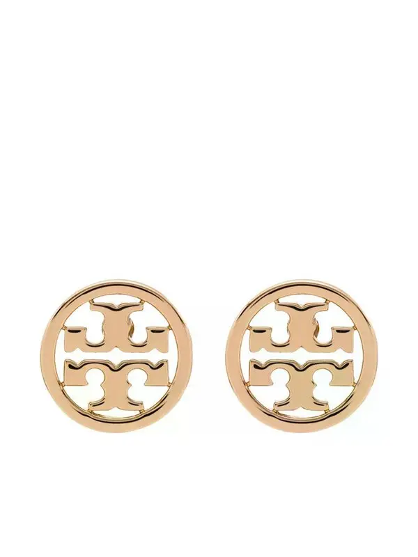 Tory Burch Miller Logo Stud Earrings - Gold