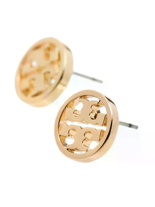 Tory Burch Miller Logo Stud Earrings
