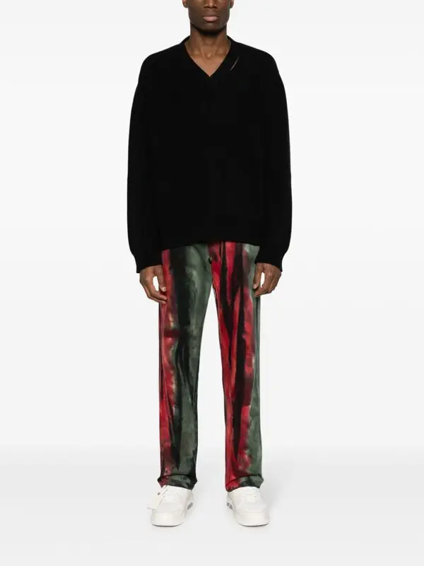 PAURA Cut-out Virgin Wool Jumper - Black