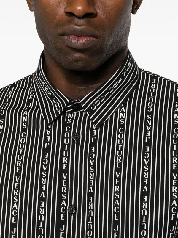 Versace Logo-print Striped Shirt