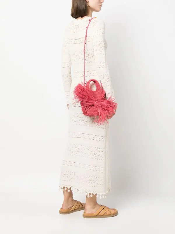 MADE FOR A WOMAN Kifafa Frange Straw Crossbody Bag