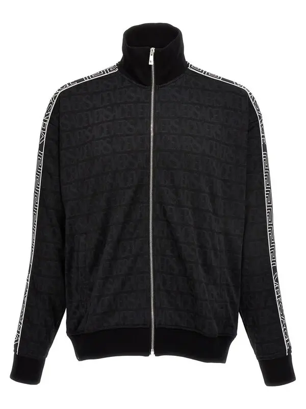 Versace Logo Track Jacket In Black - 68% Off | Editorialist