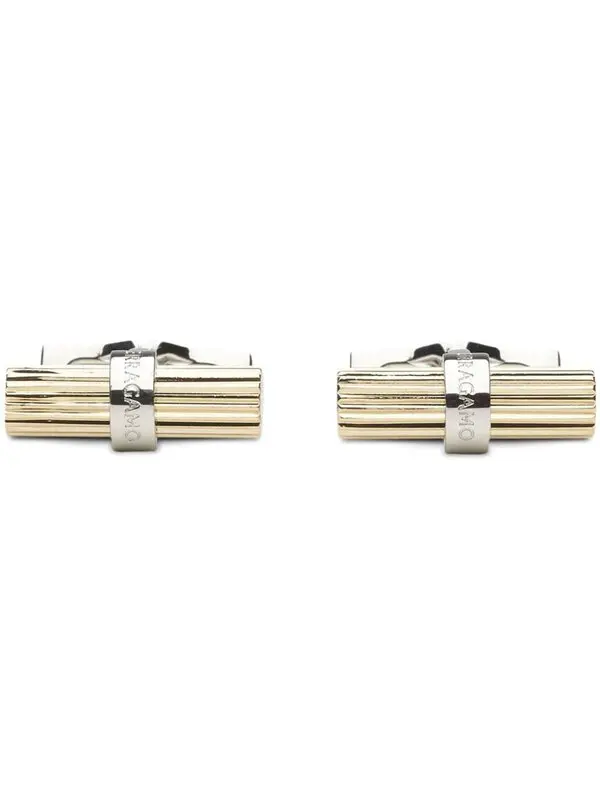 FERRAGAMO Engraved-logo Cufflinks - Gold