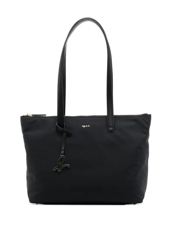 AGNES B. Logo-plaque Zipped Tote