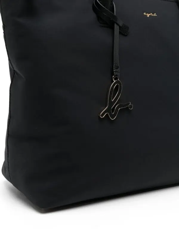 AGNES B. Logo-plaque Zipped Tote