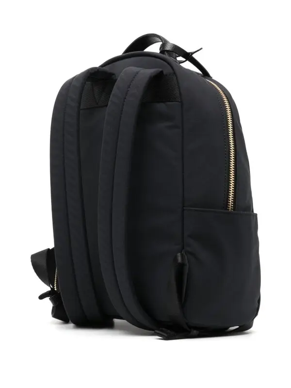 AGNÈS B. Logo-plaque Leather-trim Backpack