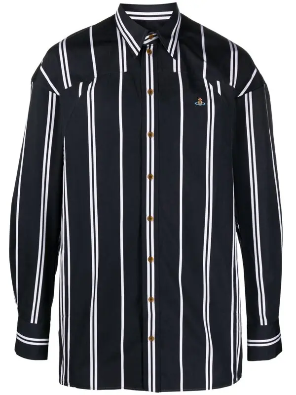 VIVIENNE WESTWOOD Orb-logo Stripe-print Shirt