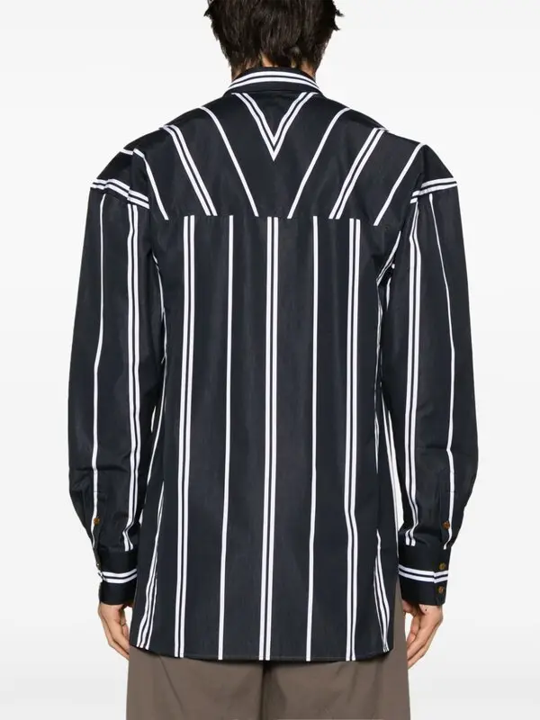VIVIENNE WESTWOOD Orb-logo Stripe-print Shirt