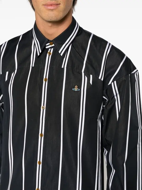 VIVIENNE WESTWOOD Orb-logo Stripe-print Shirt
