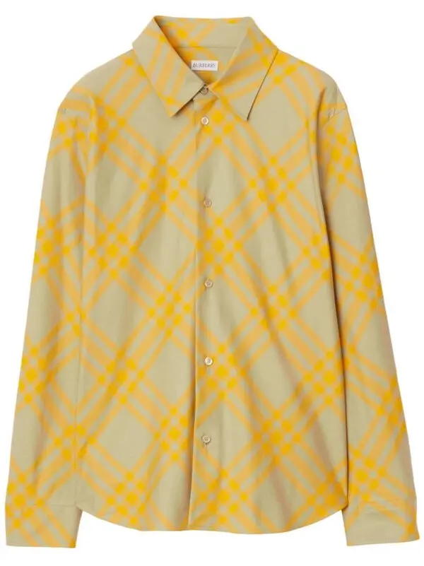 Burberry Checked Flannel Shirt - Neutrals