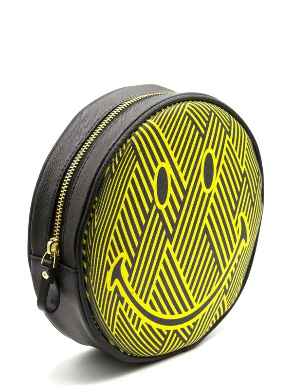 SELETTI Smile-face Print Circular-design Wallet - Yellow