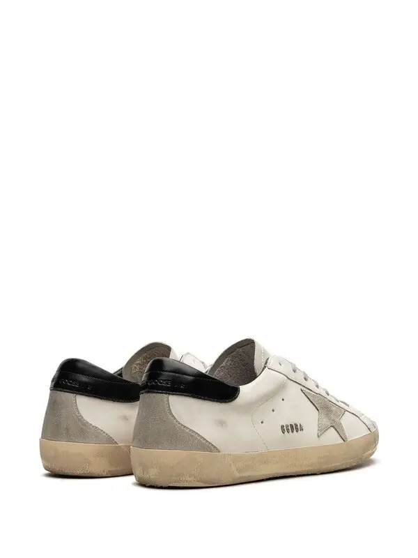 GOLDEN GOOSE Super-star Trainers With Suede Star And Metal Stud Lettering - White