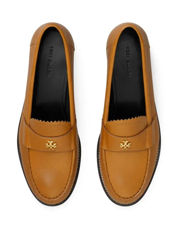 Tory Burch Leather Loafers - Brown