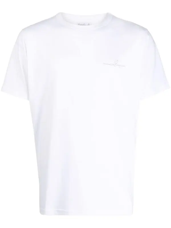 AGNES B. Logo-print Cotton T-shirt - White