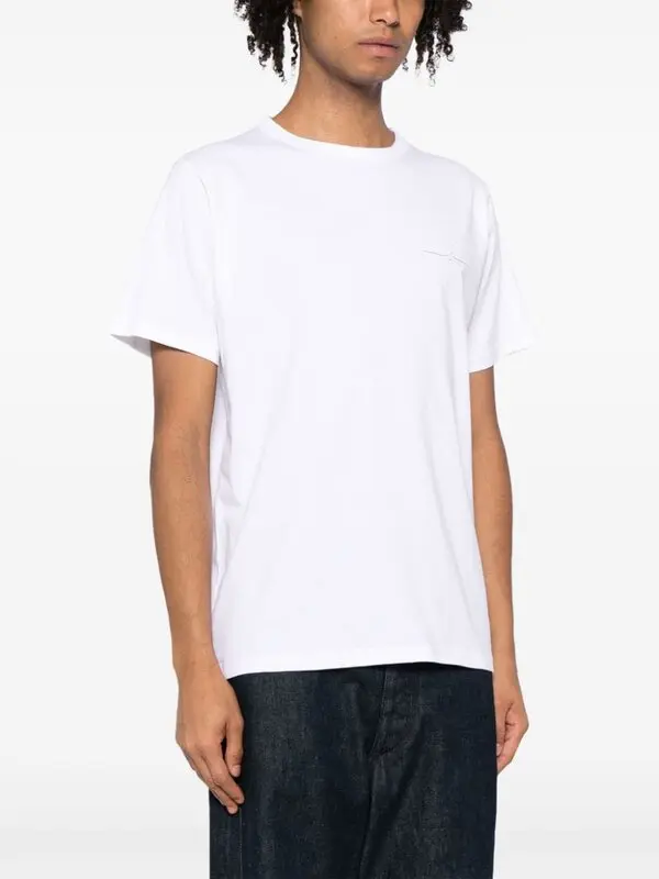 AGNES B. Logo-print Cotton T-shirt - White