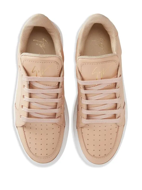 GIUSEPPE ZANOTTI Calf-leather Sneakers - Neutrals