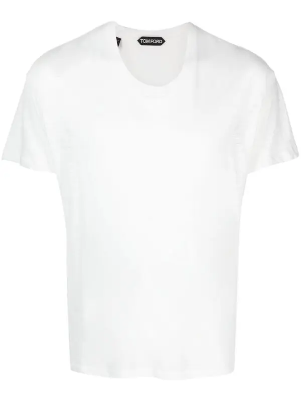 TOM FORD Crew-neck Cotton-blend T-shirt - White