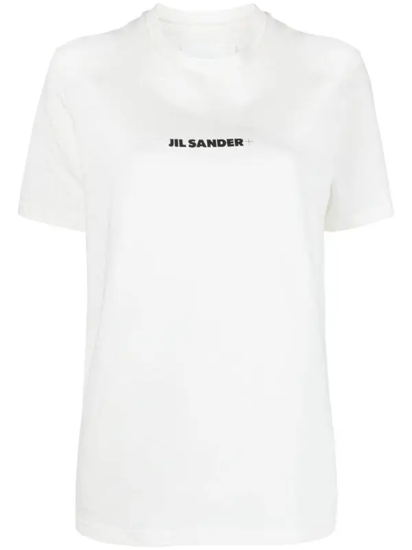 JIL SANDER Cotton T-shirt With Printed Logo - White