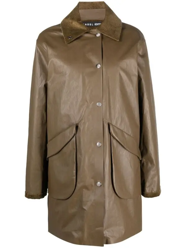 KASSL EDITIONS Corduroy-collar Coat - Brown