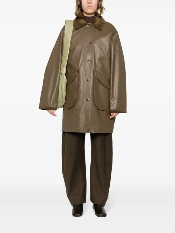 KASSL EDITIONS Corduroy-collar Coat - Brown