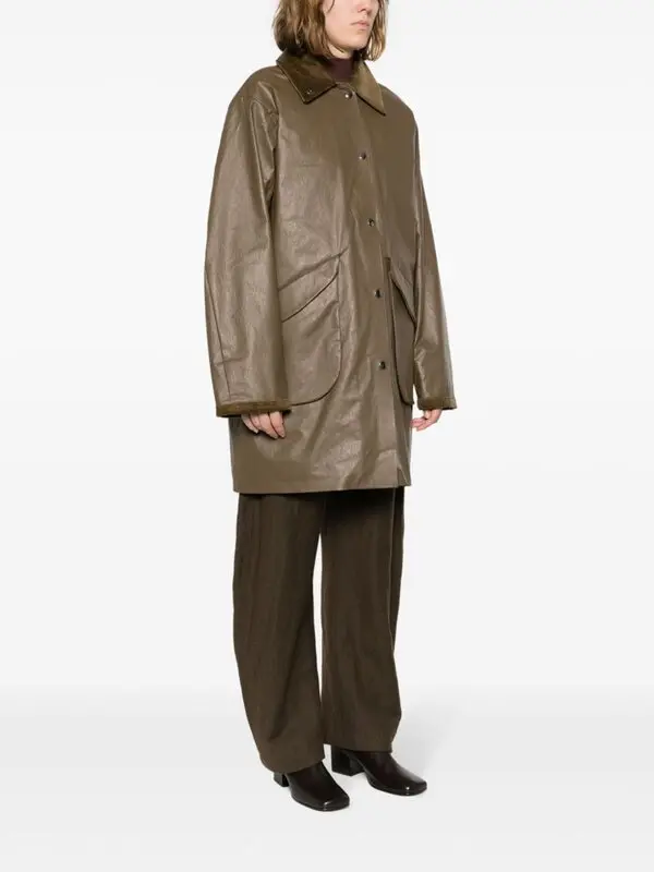 KASSL EDITIONS Corduroy-collar Coat - Brown